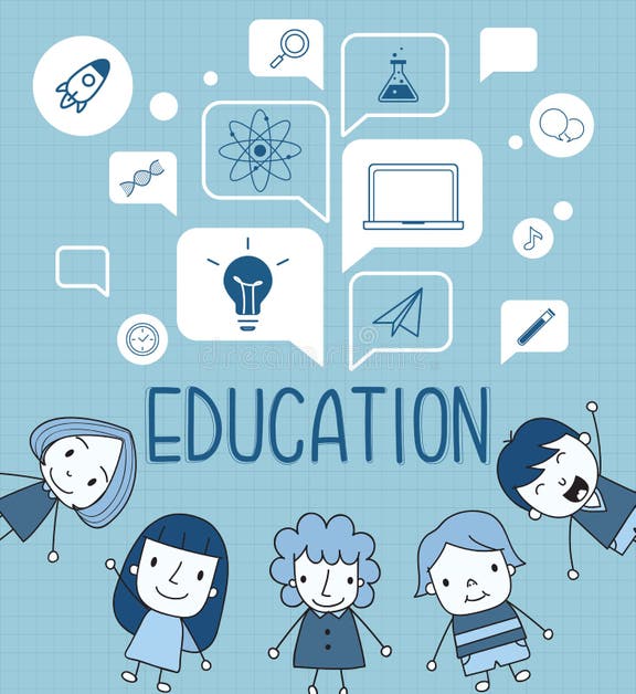 Child with a Education Icon on Speech Bubble Stock Vector ...