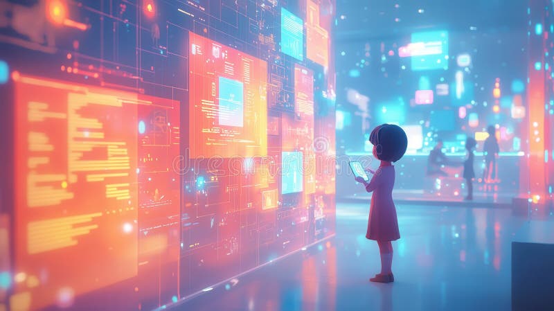 Exploring Digital Innovation Tech Exhibition Child S Perspective Modern ...