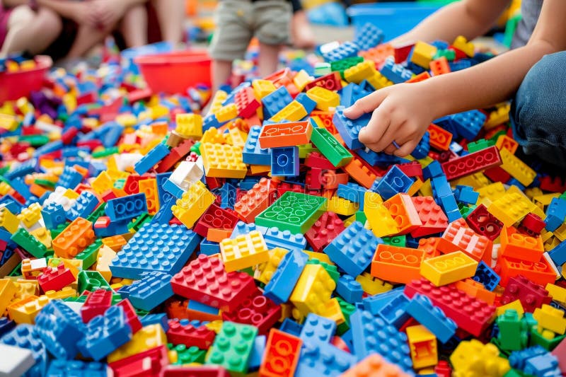 The Building Blocks of Imagination Stock Illustration - Illustration of ...