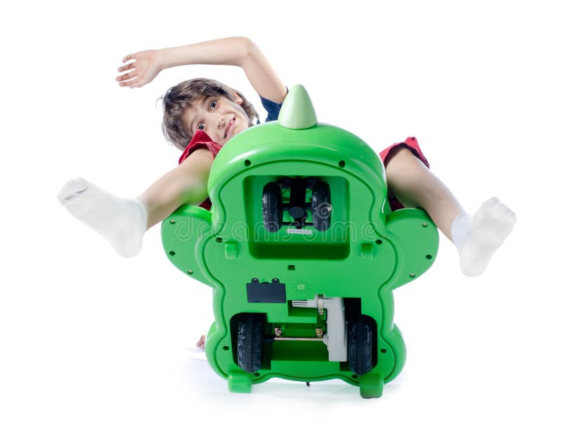 Child Falling from Toy Bicycle Stock Photo - Image of road, safety ...