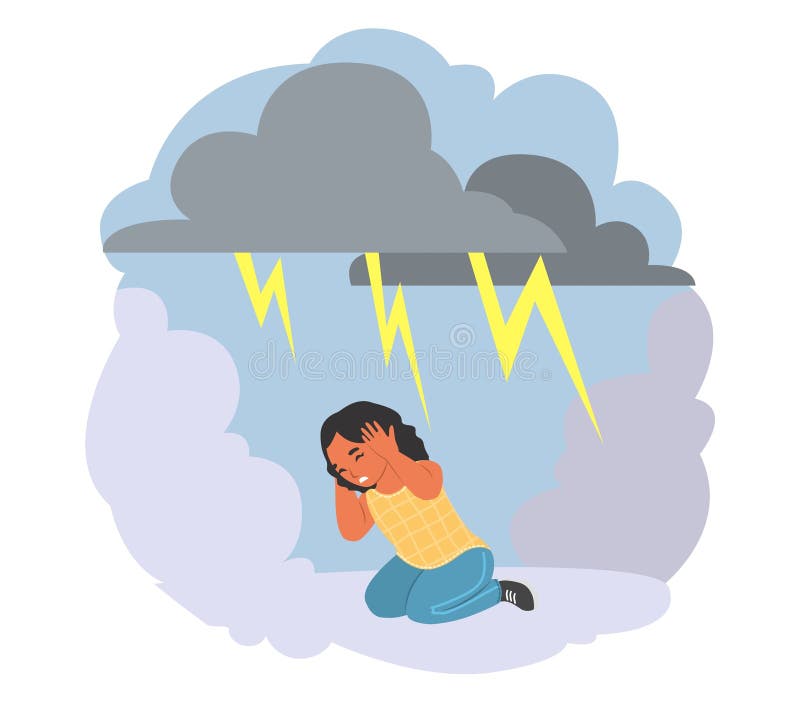 Child Fears Vector Little Girl Afraid of Lightning Stock Vector ... Child Fears Vector Little Girl Afraid of Lightning Stock Vector ...