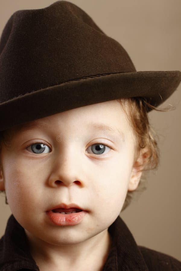 Child with Fedora stock photo. Image of purity, cute - 24285360