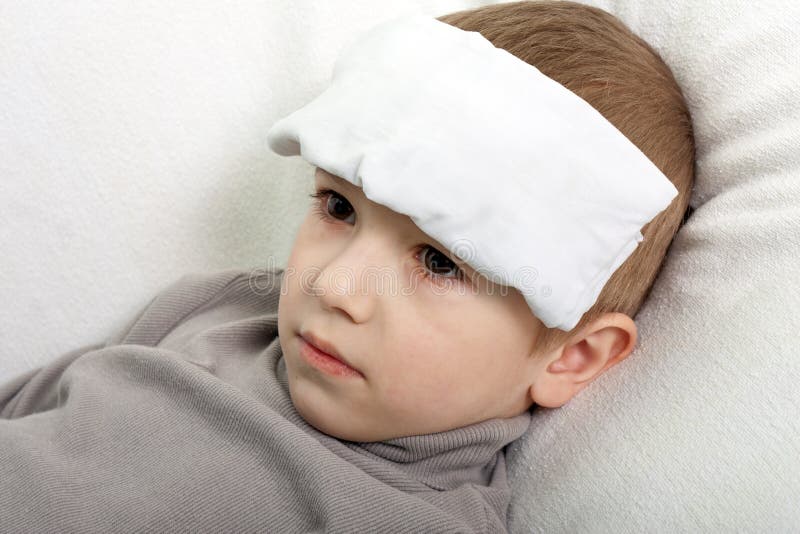 Child fever stock image. Image of childhood, little, illness - 13386707