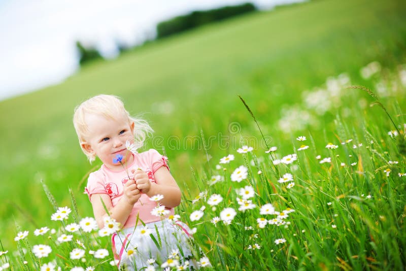 Child in the field stock photo. Image of beauty, childhood - 32724450