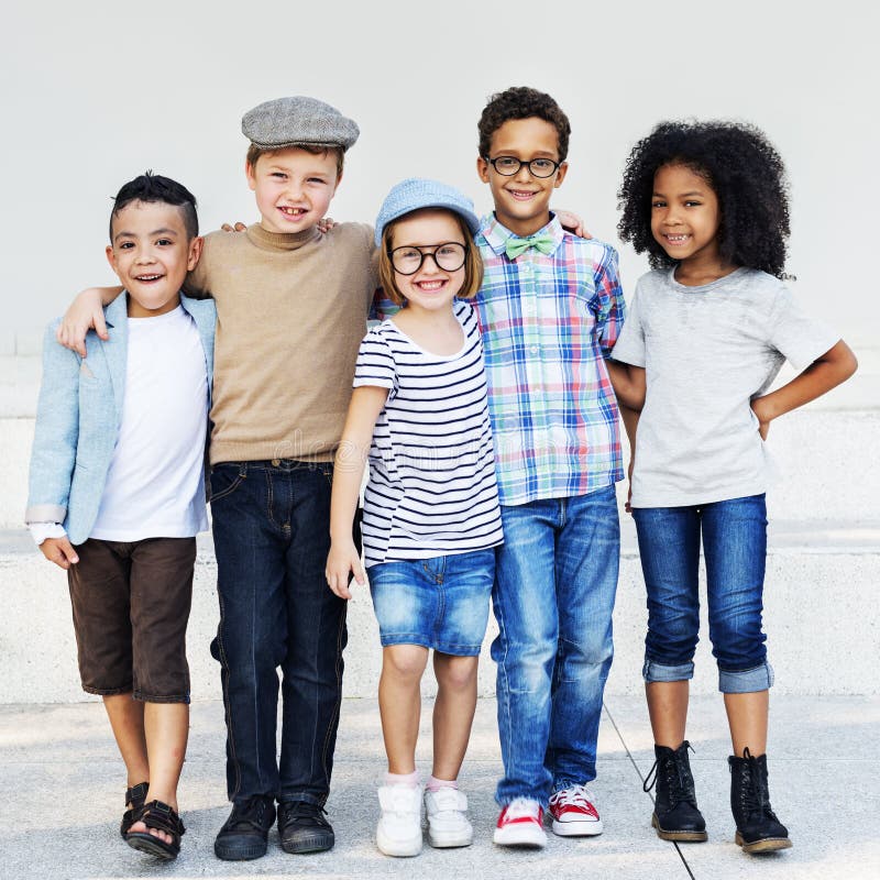 Child Friends Elementary Age Variation Offspring Concept Stock Photo ...