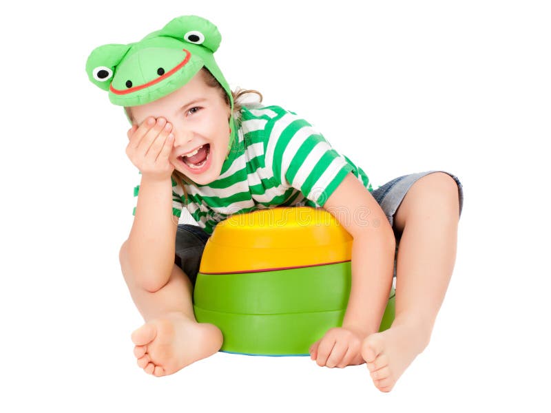Child frog stock image. Image of person, childhood, happy - 27089885