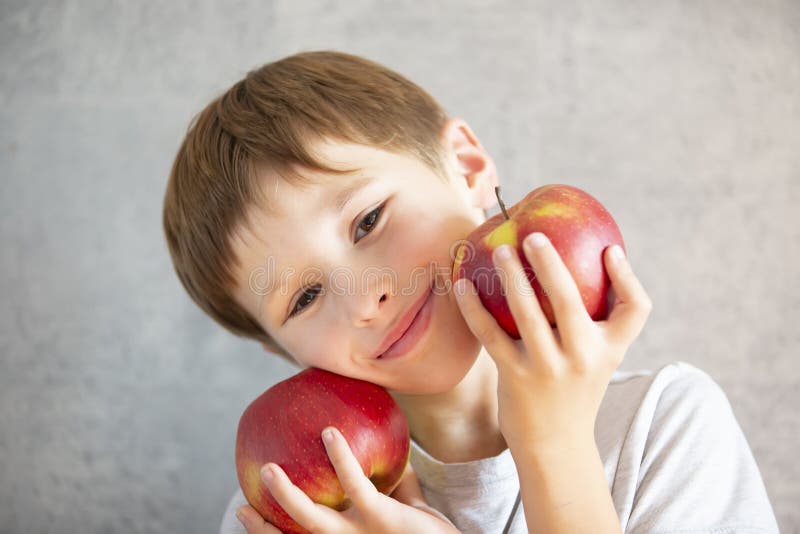 Child with fruit stock image. Image of grow, caucasian - 190626565