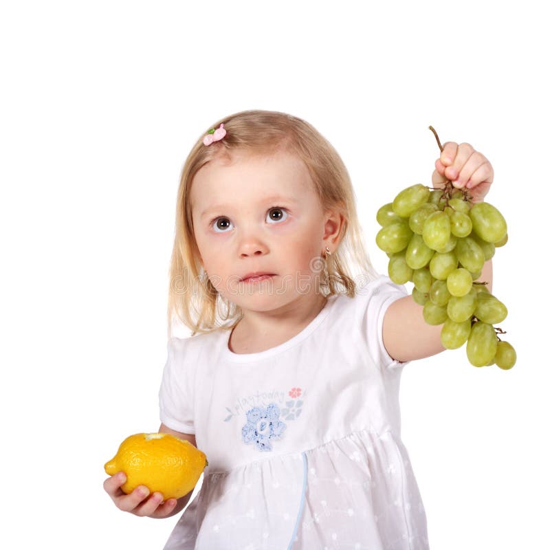 Child with fruits stock image. Image of babe, child, girl - 16721969
