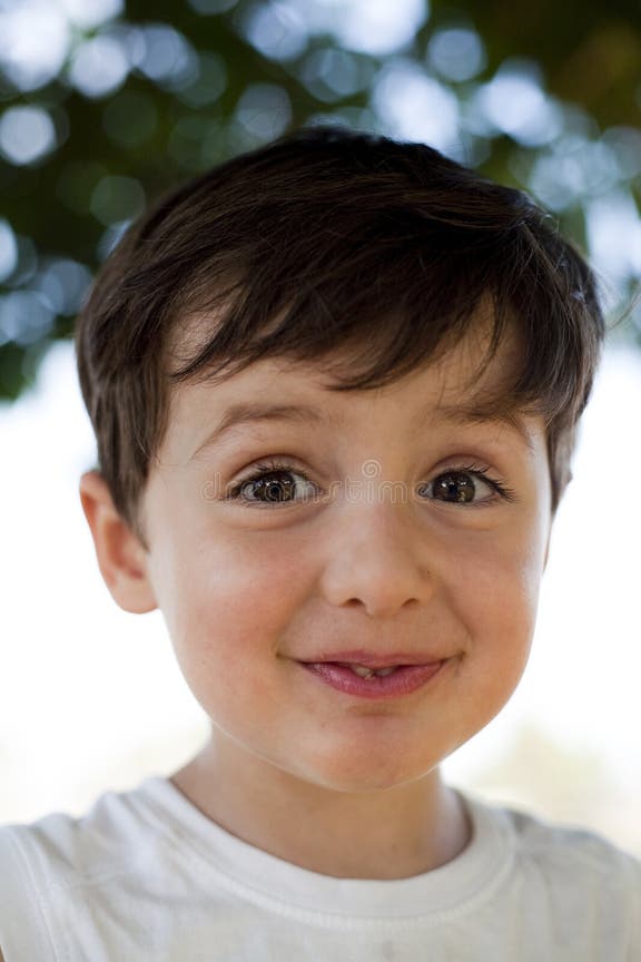 Child with fun expression stock photo. Image of brown - 10769810