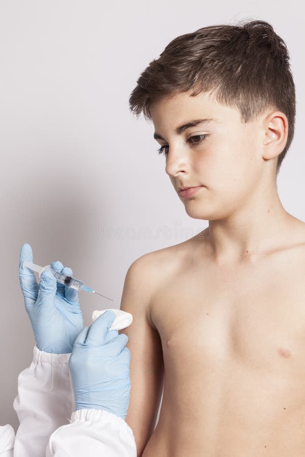 Child getting injection stock image. Image of person, immunization ...