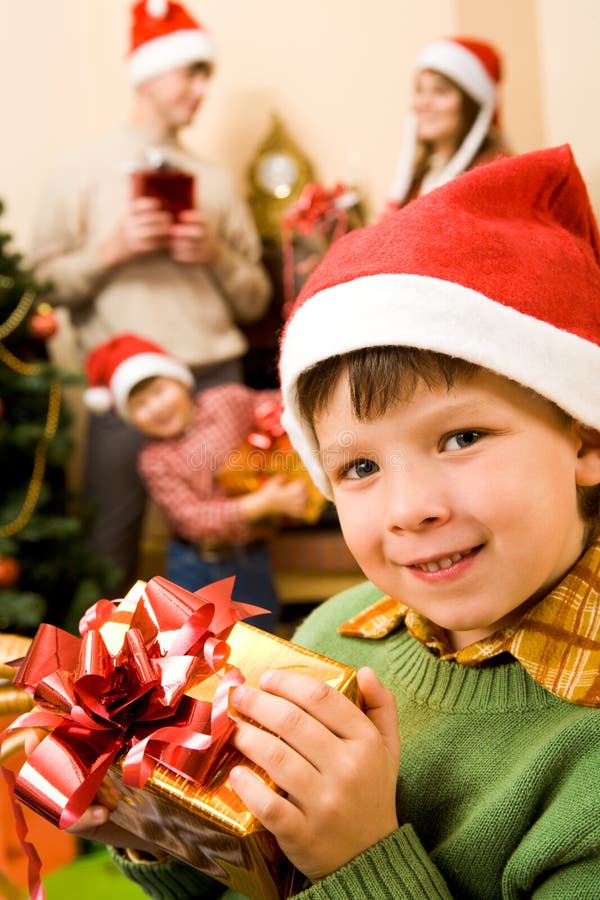 Child with gift stock photo. Image of holiday, christmas - 30954614