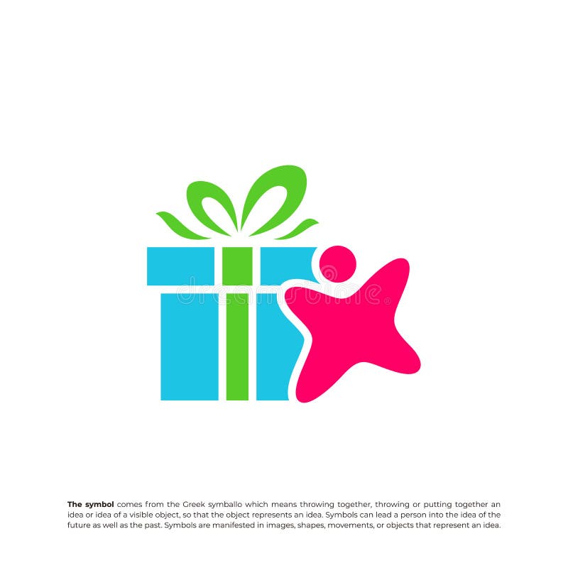 Child Gift Logo Design Template. People Gift Logo Concept Vector Stock ...