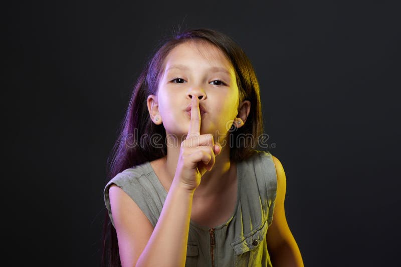 Little Girl Shhh Gesture Stock Photos - Free & Royalty-Free Stock ...