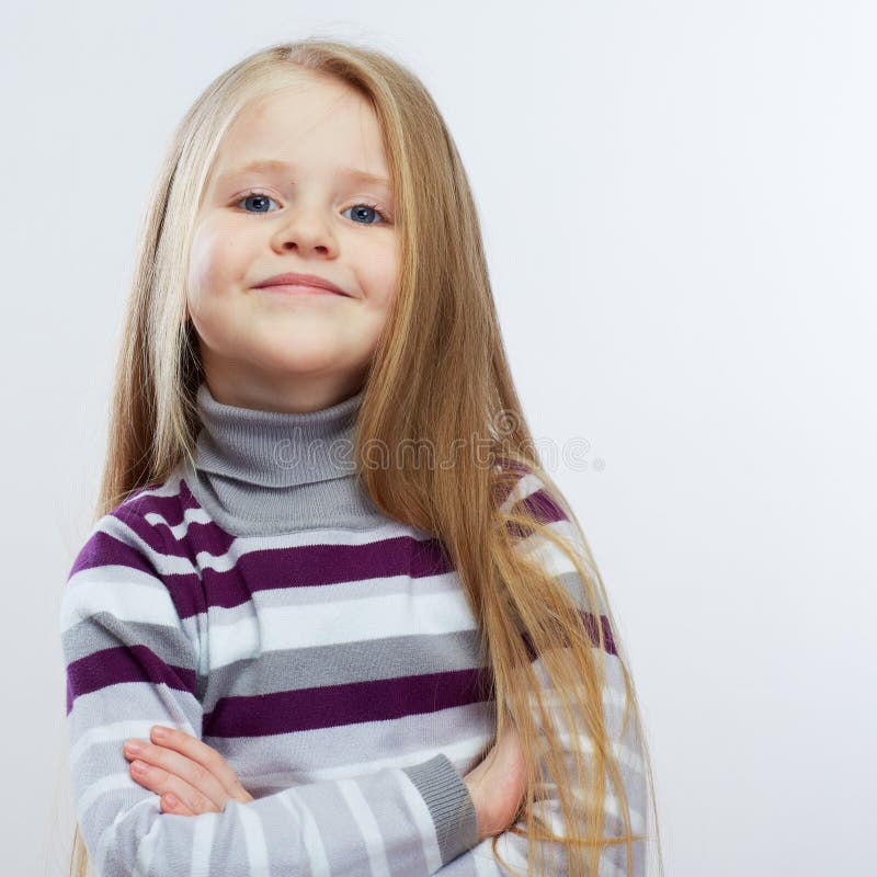 Child girl portrait. . stock photo. Image of posing, face - 44426392