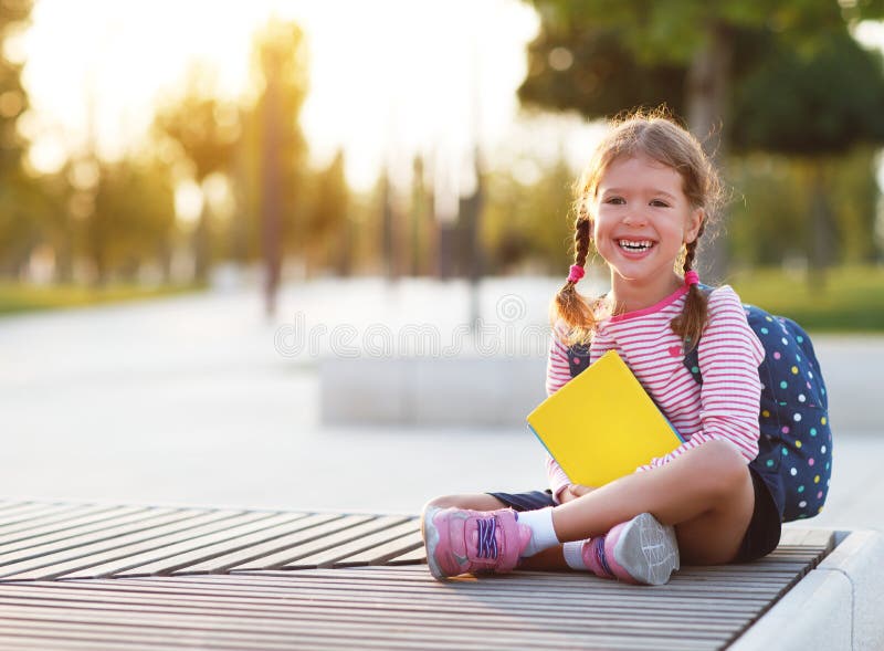 Child Girl Schoolgirl Elementary School Student Stock Image - Image of ...