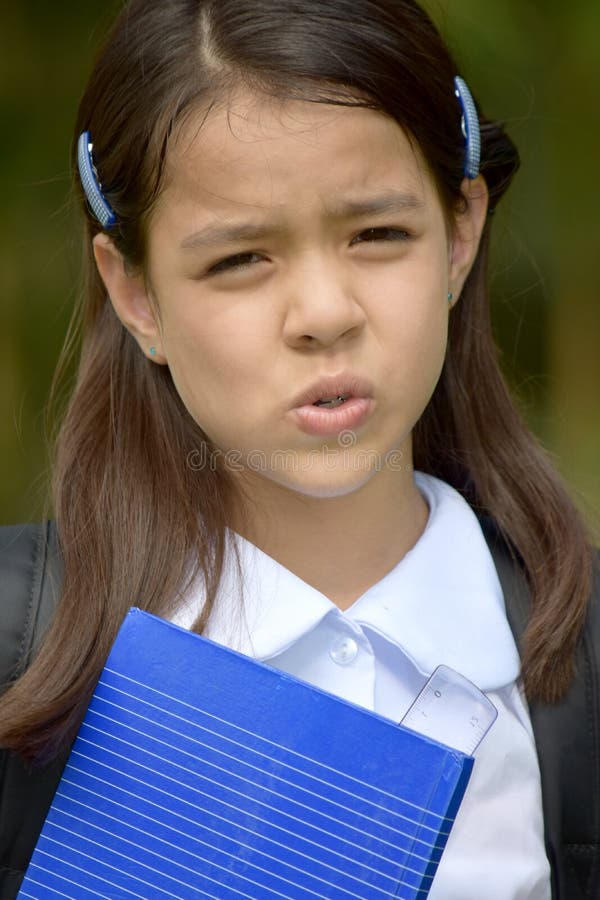 Child Girl Student and Confusion Stock Photo - Image of girl, confusion ...