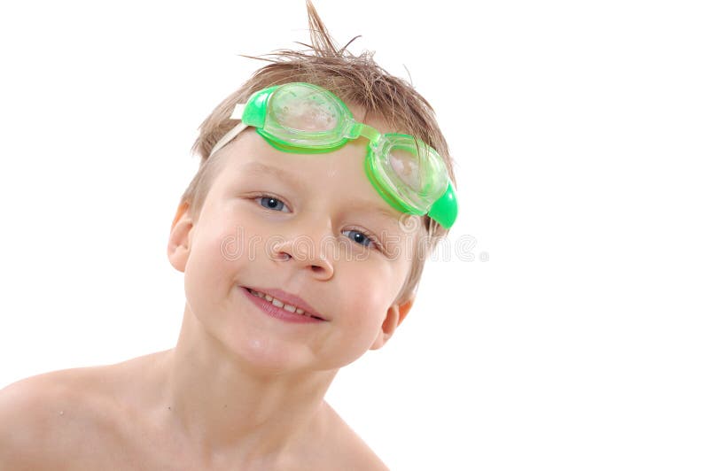 Child with goggles stock photo. Image of hair, kids, happy - 12091308