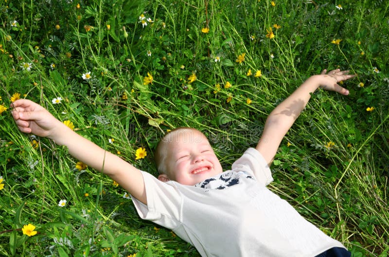 Child On The Grass Picture. Image: 15215776