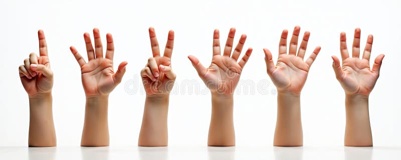 Learn Number Counting Kids Hand Showing Stock Photos - Free & Royalty ...