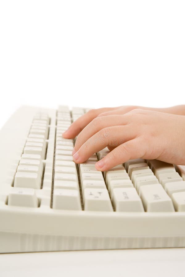 Hand on keyboard stock image. Image of computer, technology - 185467