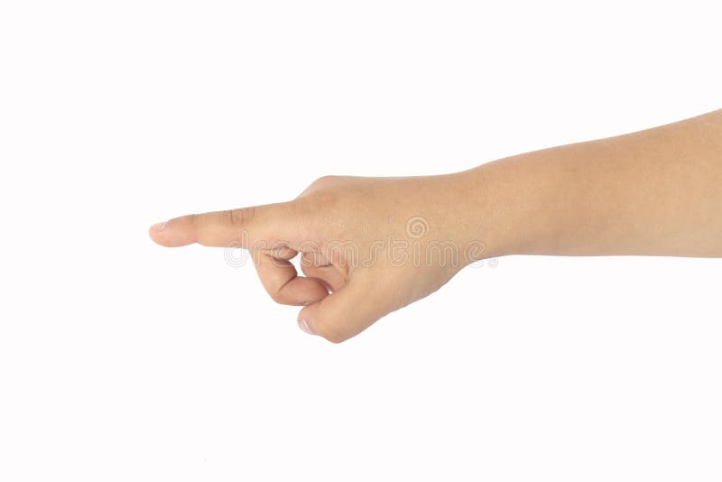 Isolated Child Hand Touching or Pointing To Something Stock Image ...