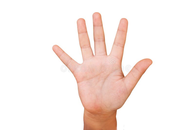 Child Hand Shows the Number Five Stock Image - Image of five, idea ...