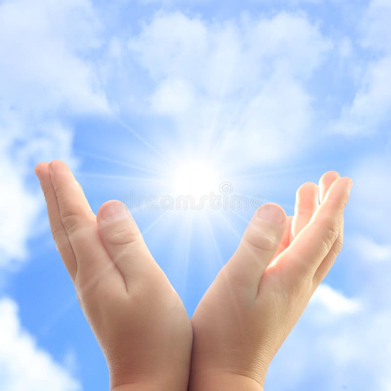 Sun in hands stock photo. Image of ideas, recovery, hands - 17816046