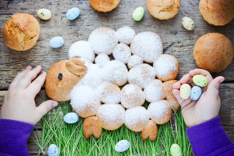 Traditional Easter Sweet Bread in the Shape of Larks Stock Image ...