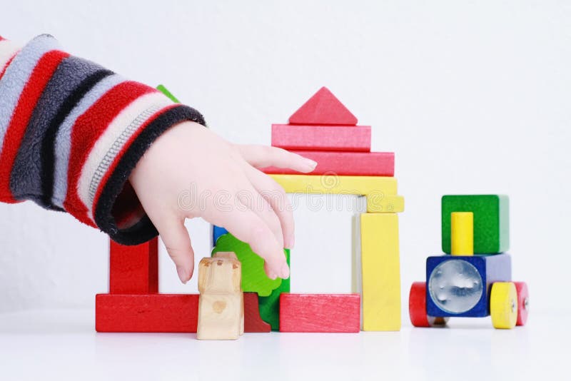 Child hands play toy stock photo. Image of learn, kindergarten - 43848298