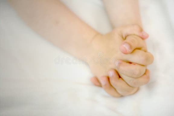 Child hands in prayer stock image. Image of hair, peaceful - 14827107