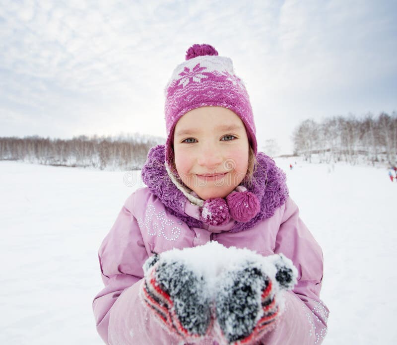 Child happy in winter stock image. Image of child, season - 48765699
