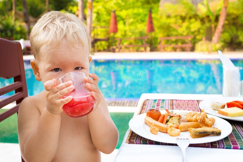 Child has a breakfast stock photo. Image of morning, lifestyle - 71703492