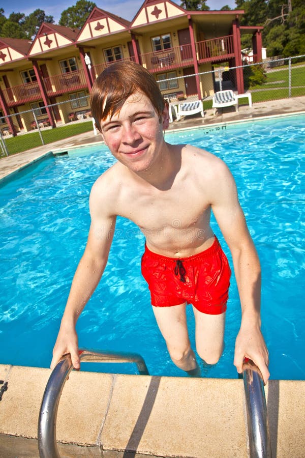 Child has fun in the pool stock photo. Image of face - 21791202