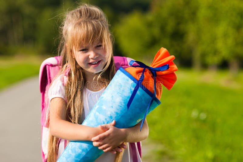 First day of school stock photo. Image of slings, backpack - 65999504