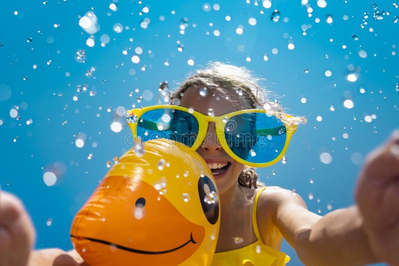 Child Having Fun on Summer Vacation Stock Photo - Image of child ...