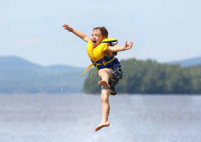 Kid Having Fun in Water during Summer Stock Image - Image of youth ...