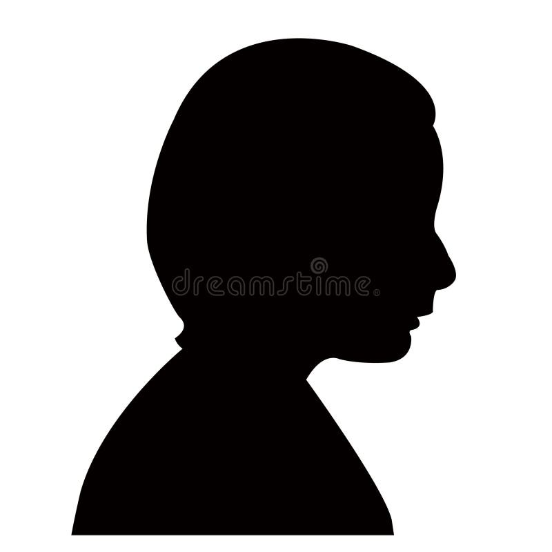 A Child Head Silhouette Vector Stock Vector - Illustration of cute ...