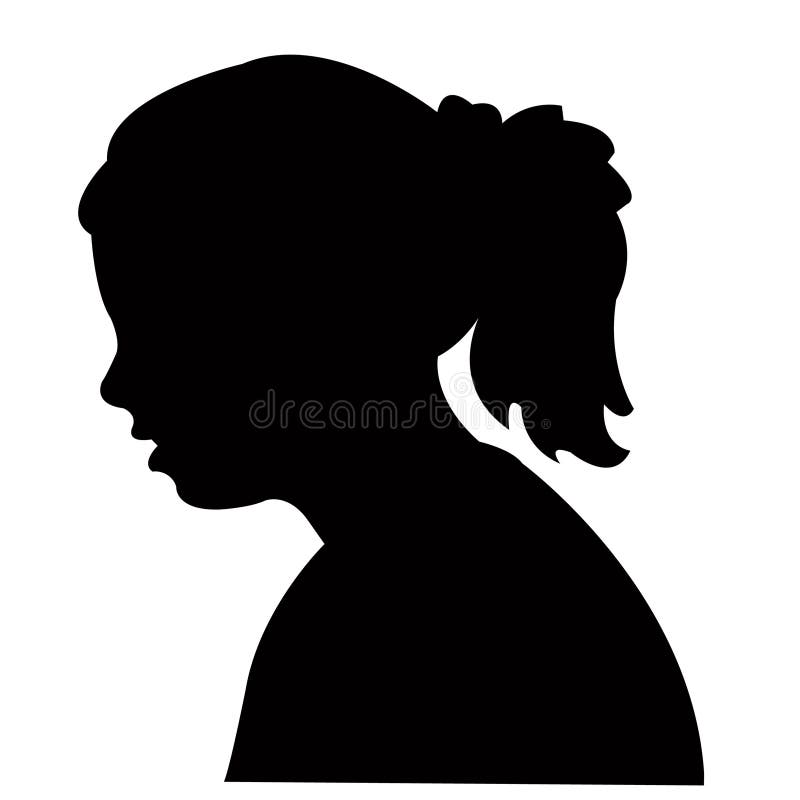 A Child Head Silhouette Vector Stock Illustration - Illustration of ...