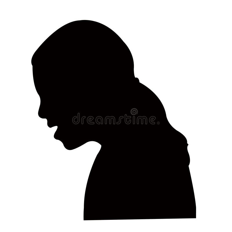 A Child Head Silhouette Vector Stock Vector - Illustration of face ...