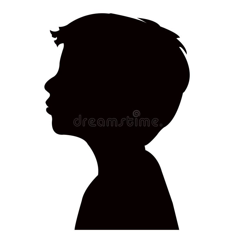 A Child Head Silhouette Vector Stock Vector - Illustration of icon ...