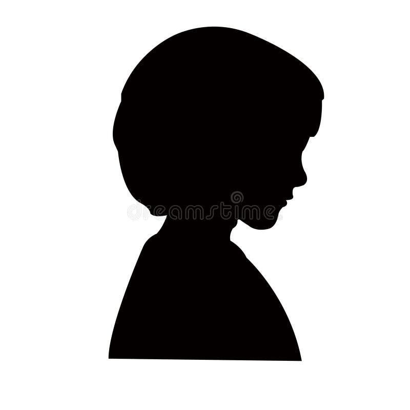 A Child Head Silhouette Vector Stock Vector - Illustration of outline ...