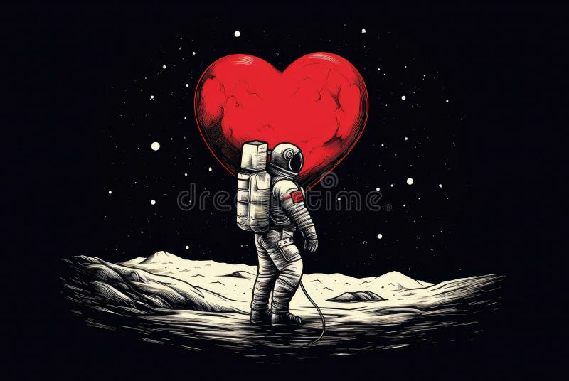 Child and Heart Person with Heart Stock Illustration - Illustration of ...