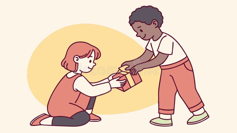 Child Helping Another Stock Illustrations – 16 Child Helping Another ...