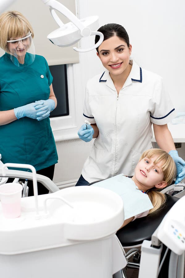 Child on Her Dental Check Up. Stock Photo - Image of doctor, female ...