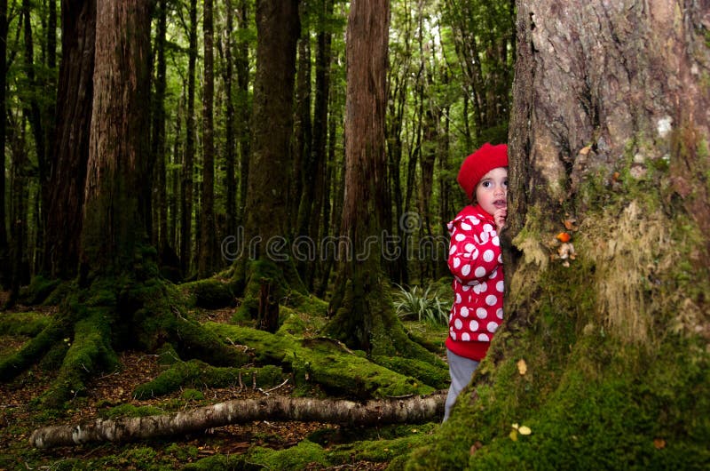 Child hid behind a tree stock image. Image of depressed - 37922385