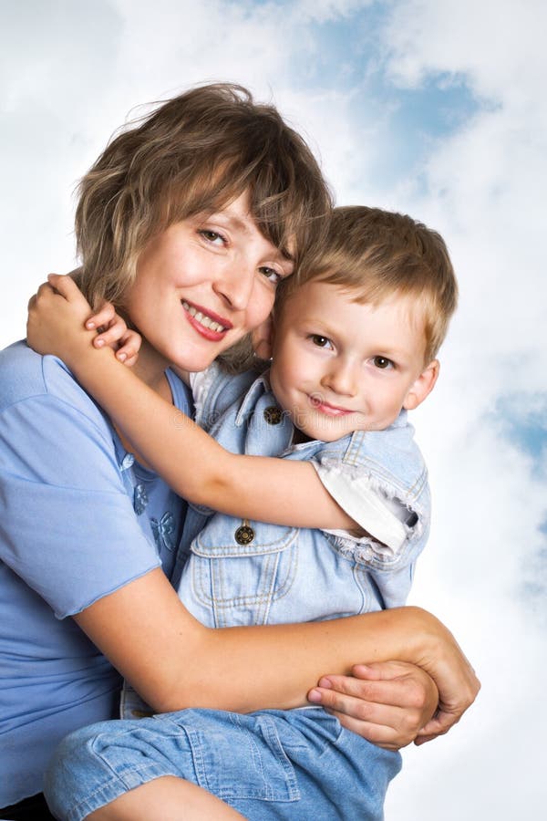 Child and his mother stock photo. Image of childhood, happy - 5957290