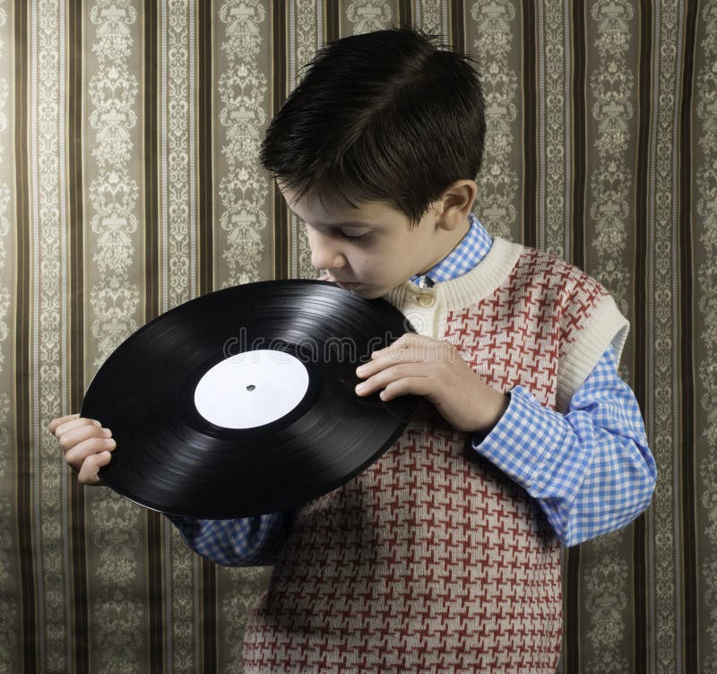 Child hold lp stock photo. Image of entertainment, little - 38425922