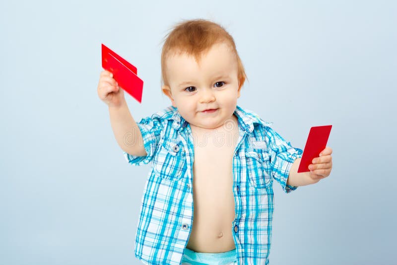 Child holding card stock image. Image of isolated, eyes - 50240561