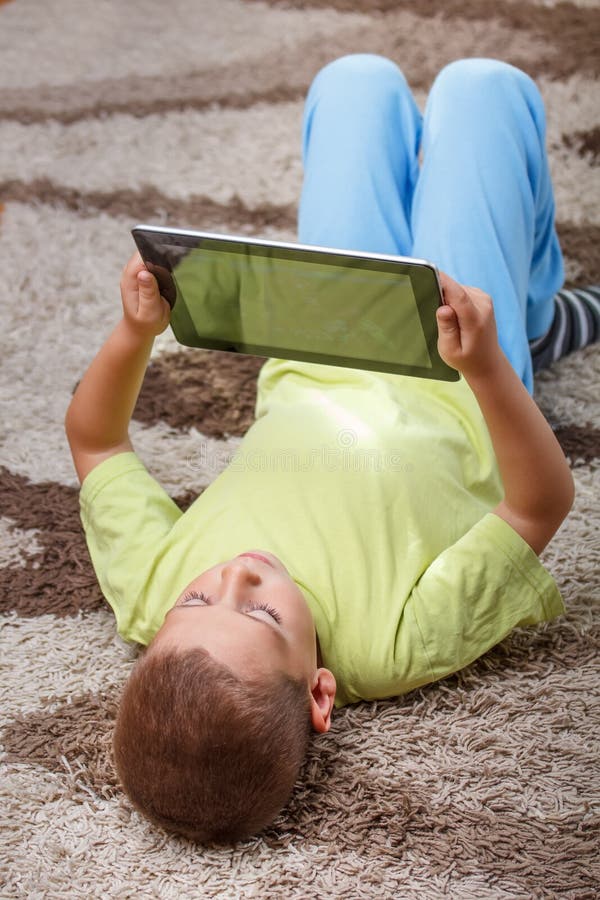 Child Holding Digital Tablet Stock Photo - Image of tablet, playing ...
