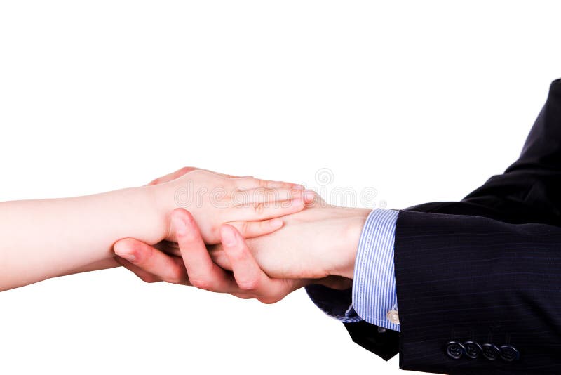 Child Holding Father S Hand. Trust, Togethterness and Support Concept ...